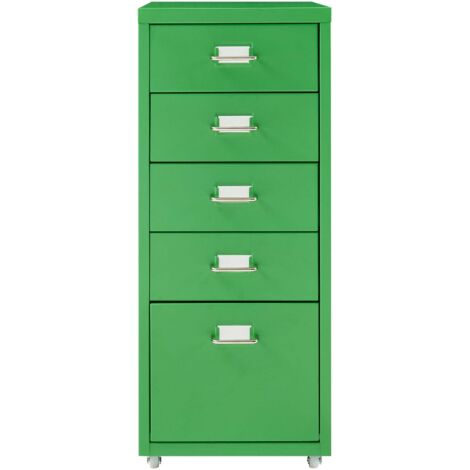 Caisson de bureau armoire meuble de rangement à roulettes avec 5 ...