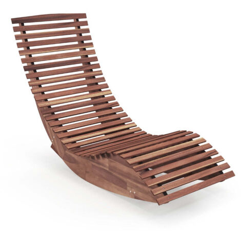 Chaise longue à bascule ergonomique 157 x 60 x 76 cm avec dossier haut ...