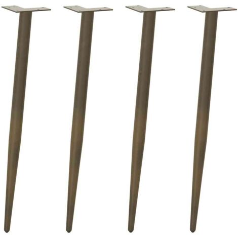 Lot de 4 pieds de table console coniques ajustables 72-73 cm en acier ...