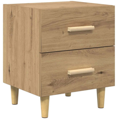 Table de nuit chêne artisanal 40 cm pour studio et petite chambre ...