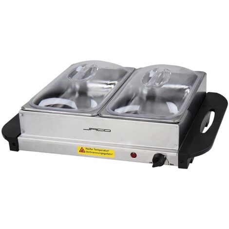 Chauffe plats électrique 2 x 2,5 litres en acier inoxydable maintien de ...