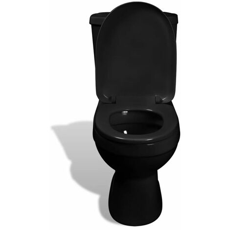 WC toilette avec réservoir double noir