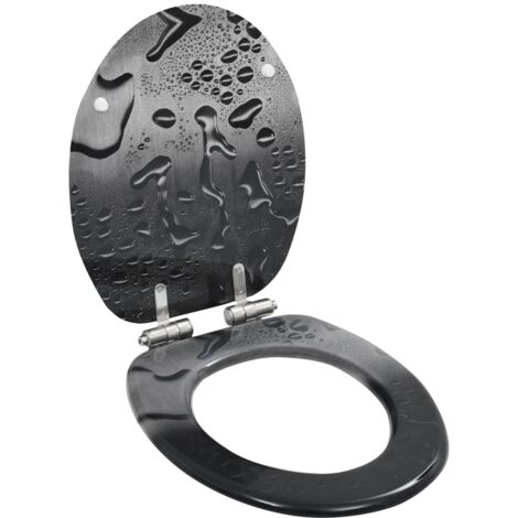 Double siege WC MDF avec abattant amovible silencieux motif original ...
