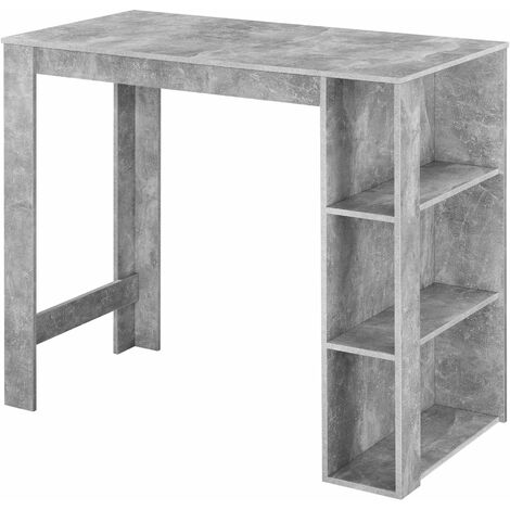 Table de bar design avec surfaces de rangement table bistrot avec 3 ...