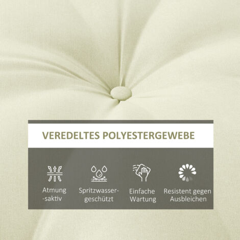 Outsunny Gartenstuhlauflage Sitzauflage für Mondstuhl Sitzpolster mit ...