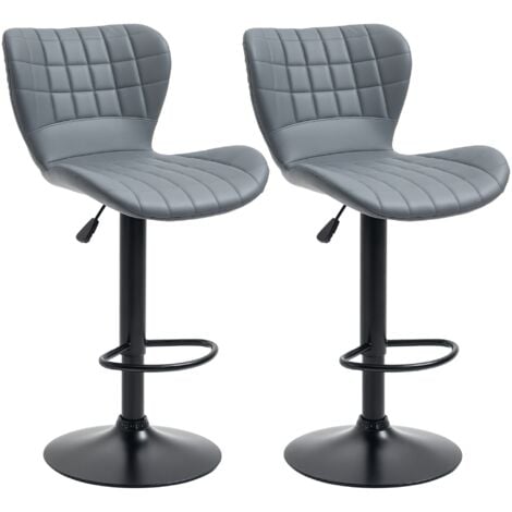 HOMCOM 2er-Set Barhocker Barstuhl Tresenhocker Bistrohocker Küchenhocker Drehstuhl mit ...