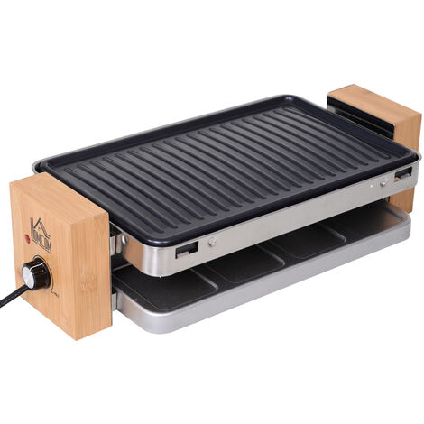 HOMCOM Elektrogrill 1500 W, 2 Ebenen BBQ Tischgrill, Partygrill mit 8 ...