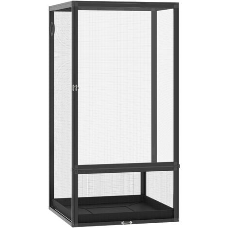 PawHut Terrarium aus Aluminium für Reptilien Amphibien Spinnentiere ...