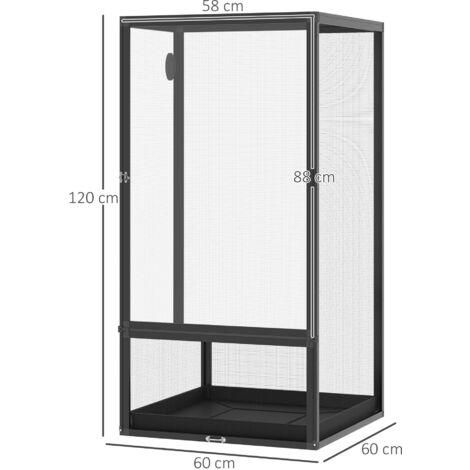 PawHut Terrarium aus Aluminium für Reptilien Amphibien Spinnentiere ...