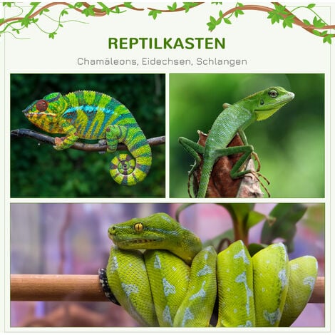 PawHut Terrarium aus Aluminium für Reptilien Amphibien Spinnentiere ...