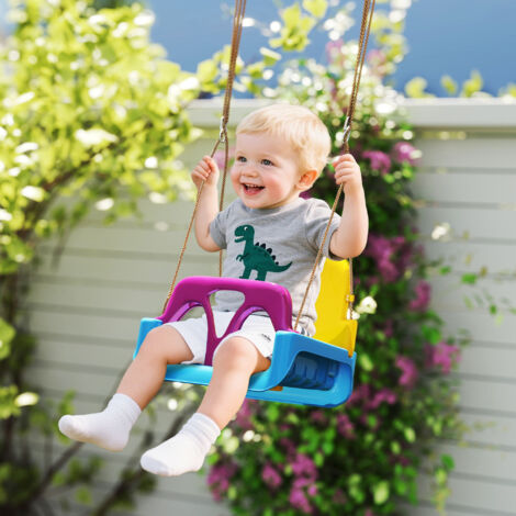 Outsunny Babyschaukel Outdoor 3-in-1, Kinderschaukel mit verstellbarem ...