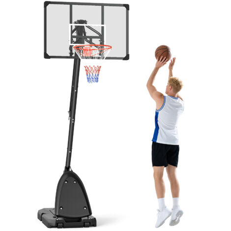SPORTNOW Basketballkorb Outdoor Basketballständer mit Rollen 107x70cm ...