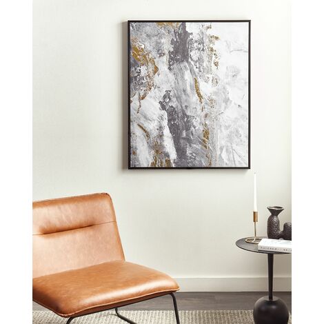 Lienzo cuadro de pared 103 x 83 cm marco MDF sintético formas ...