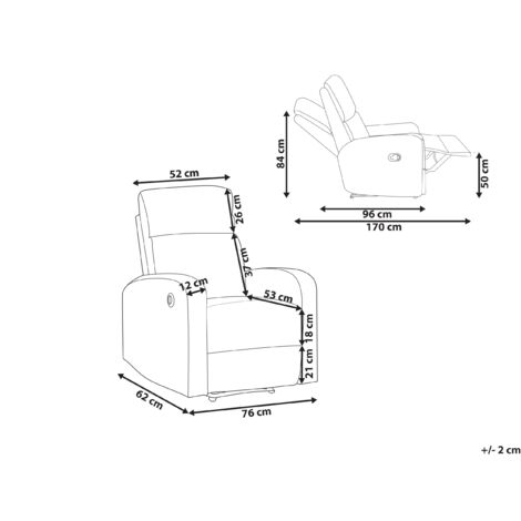Sillón reclinable manual salón moderno de terciopelo blanco crema Verdal