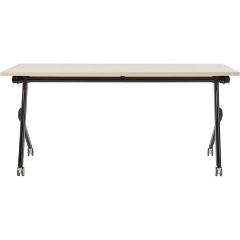 Escritorio rectangular moderno plegable con ruedas mesa móvil portátil ...