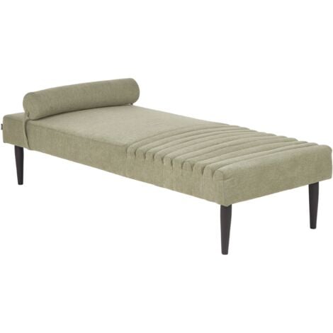 Chaise longue moderno minimalista diván individual tela verde Mauriac