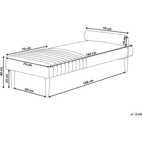 Chaise longue moderno minimalista diván individual tela verde Mauriac