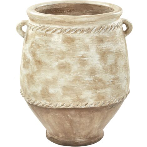 Maceta de jardín tradicional ovalada con asas terracota macetero ...