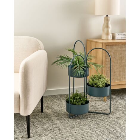 Macetero para interior y exterior soporte para maceta metal redonda 56 ...