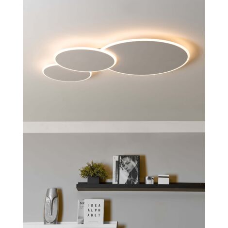 Lámpara de techo luces LED integradas redonda blanco Gabrik