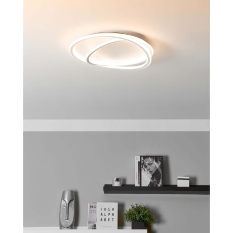 Lámpara de techo luces LED integradas redonda blanco Leylan