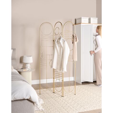 Biombo decorativo de 3 paneles plegable estructura de metal hierro ...