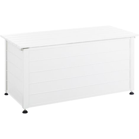 Arcón para exterior de aluminio mueble de almacenaje de jardín blanco ...