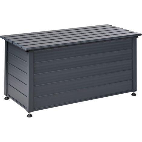Arcón para exterior de aluminio mueble de almacenaje de jardín gris ...
