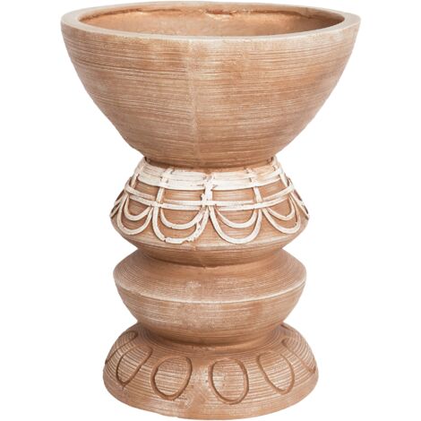 Maceta de magnesio boho macetero interior exterior marrón claro Disporum