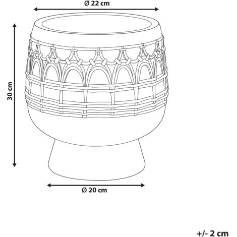 Maceta boho de magnesio para interior y exterior florero marrón claro ...