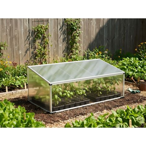 Invernadero de jardín con láminas de policarbonato estructura de ...