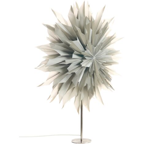 Lámpara de mesa de papel iluminación decorativa navideña estrella copo ...