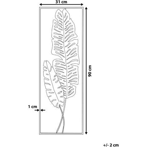 Decoración de pared pluma multicolor de metal arte de pared estilo ...