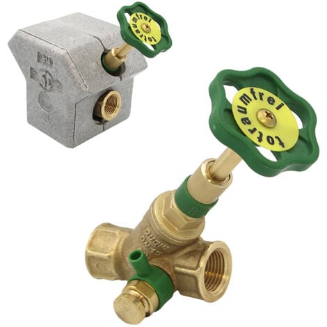 KFR-Ventil 1/2" bis 2" mit Prüfschraube Muffenanschluss mit Dämmschale ...