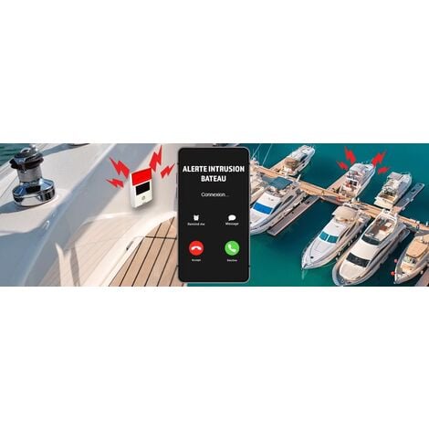 Alarme GSM autonome sans-fil bateau ESSENTIEL 2 - 2 détecteurs (dont un 4G) + sirène solaire ...