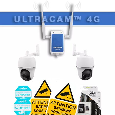 Système UltraCAM 4G vidéosurveillance sur smartphone - kit 2 caméras ...