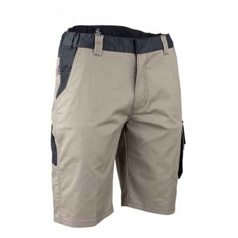 Bermuda homme multipoches bicolore Chiron beige/gris LMA - Couleur ...