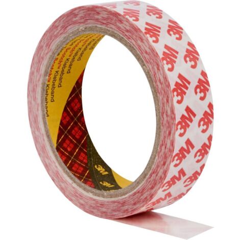 Nastro biadesivo sottile supportato 3M GPT-020P (ex 9088) 25 mm x 50 m x 0,21 mm con liner in ...