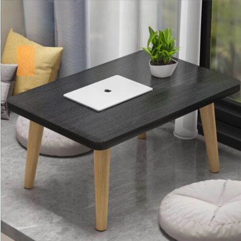 Hofuton Petite Table Basse Rectangulaire 60x40x32cm Noir