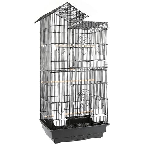 Hofuton Cage à Oiseaux 46 x 35,5 x 99 cm Cage pour Perruche Calopsitte ...
