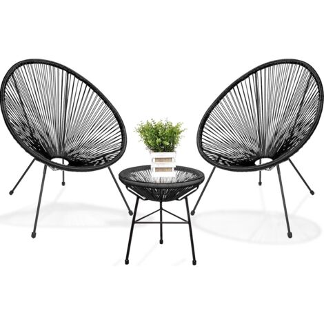 LifeGoods LifeGoods Acapulco Bistro Set - 3-Piece - Garden Set with ...