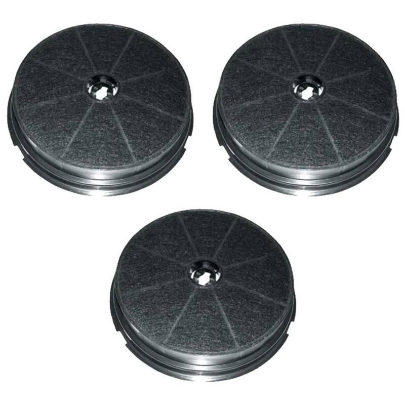 Lot de trois filtres charbon rond type 180 CR300 190X40 mm
