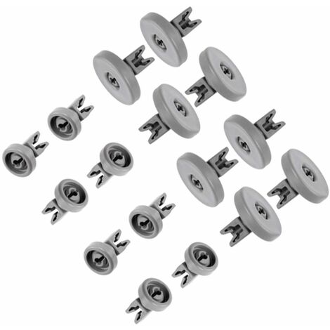 Lot de 16 roulettes (8 paniers supèrieur et 8 panier supérieur d ...