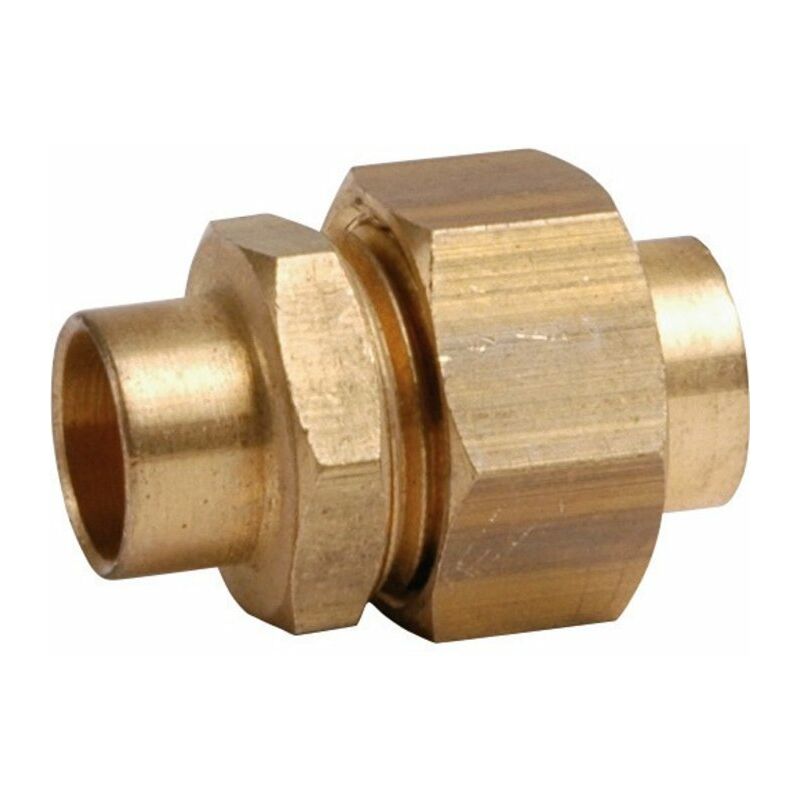 Raccord union laiton droit à souder - Femelle - diamètre 14 mm