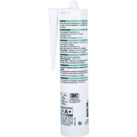 Mastic silicone neutre - Batisil 2 NT - Fixpro - Blanc