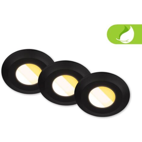 Briloner Klira Lot de 3 spots LED encastrables pour salle de bain ...
