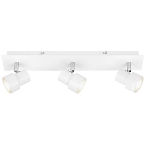 Plafonnier LED Spot BRILONER LEUCHTEN ROCK, 5 W, 460 lm, IP20, blanc ...