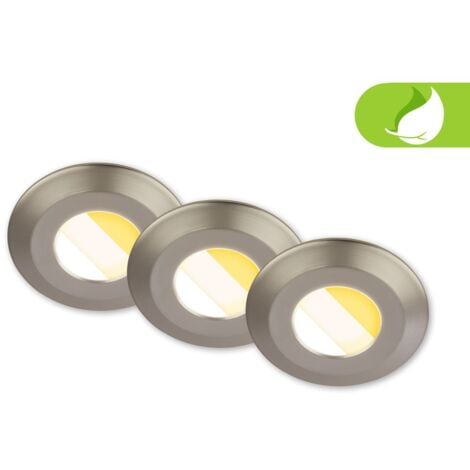 Briloner Klira Lot de 3 spots LED encastrables 230V pour salle de bain ...