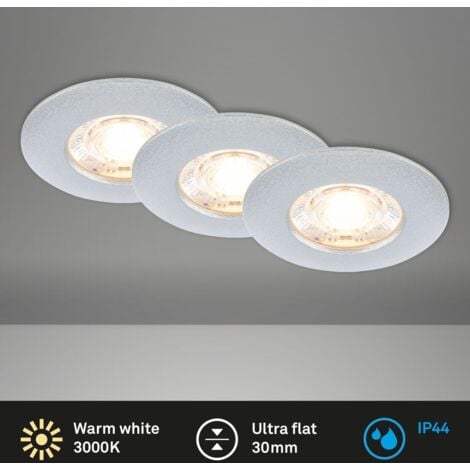 BRILONER KULANA MINI LED Spot à encastrer salle de bain, set de 3, IP44 protection contre les ...