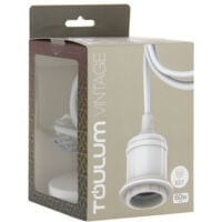 TOULUM - Suspension à douille blanche, style vintage, 100 cm de câble ...